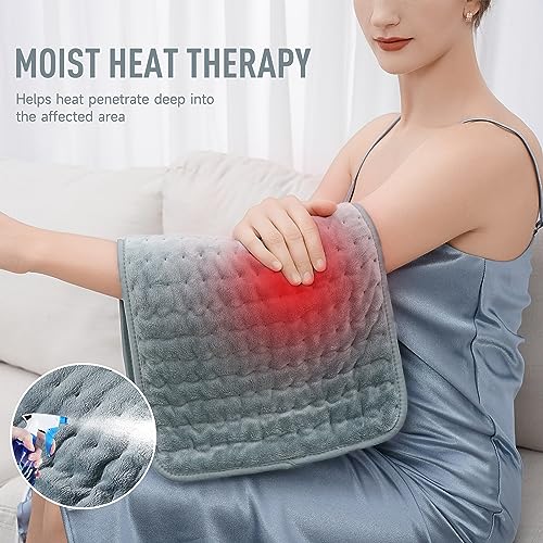 Heating Pad for Back Pain Relief & Cramps, Cimoby Heating Pads with Auto Shut Off Large, 6 Heat Settings Electric Heated Pad, Gifts for Women, Gifts for Men, 12" x 24"