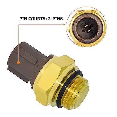 BELOMI Radiator Coolant Fan Switch, Water Temperature Sensor, 37760-P00-003/4 Switch Coolant Temperature Sensor, Replacement CL Integra RSX TL, Civic CR-V Odyssey, Auto Interior Accessories