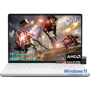 asus rog zephyrus g14 gaming laptop | 14" wqxga 120hz 100% dci-p3 | amd 8-core ryzen 9 6900hs (>i7-11370h) | 16gb ddr5 1tb ssd | radeon rx6700s 8gb (>rtx3060) | backlit win11pro + 32gb microsd card