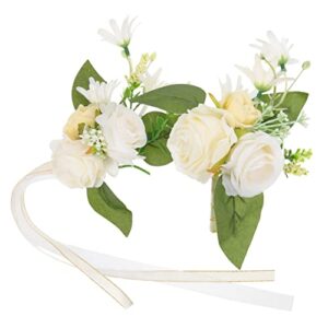 watiifufu corsage wristlet 1 set wrist flowers and corsages wedding wrist corsage bridal flower bracelet wedding dress accessories bride accessories groom boutonniere bride wristband