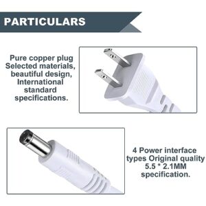 Power Cord Replacement for Cricut Maker, 18V 3A Power Adapter Compatible with Cricut Explore Air 2 Cutting Machine, Power Cord for Cricut Cutting Machine, Charger Power Supply Wall Plug Cord (White)