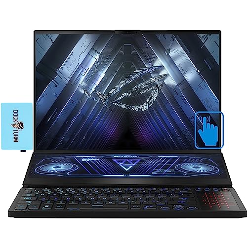 ASUS ROG Zephyrus Duo 16 GX650RM-ES74 Gaming Laptop 16" 165Hz IPS Touchscreen WUXGA (1920x1200) (AMD Ryzen 7 6800H, 16GB DDR5, 2x1TB PCIe SSD RAID 0 (2TB), GeForce RTX 3060, Win10Pro) w/Hub