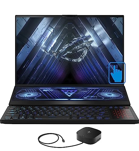 ASUS ROG Zephyrus Duo 16 Gaming & Entertainment Laptop (AMD Ryzen 7 6800H 8-Core, 64GB DDR5 4800MHz RAM, 2TB PCIe SSD, GeForce RTX 3060, 16.0" 165Hz Touch Win 10 Pro) with G2 Universal Dock