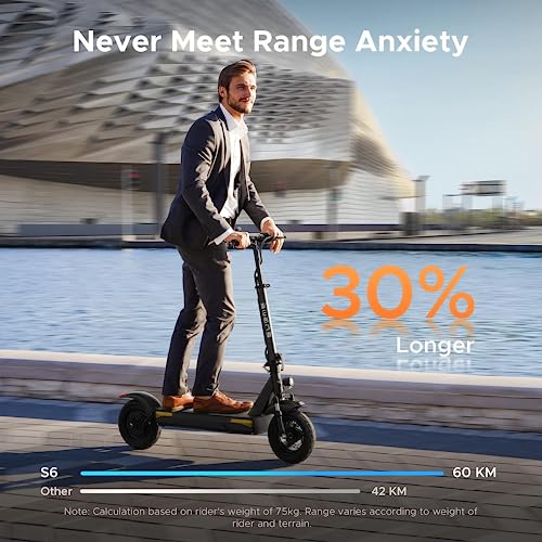 ENGWE Electric Scooter for Adults, 500W Motor (Max 700W) 48V 15.6AH Battery Up to 28 MPH & 37 Miles Long Range, 10" Vacuum Tires Folding Electric Kick Scooter with Seat (Black)