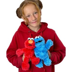 Official Sesame Street Plush 8" Suitable from Birth (Elmo and Cookie Monster Set)