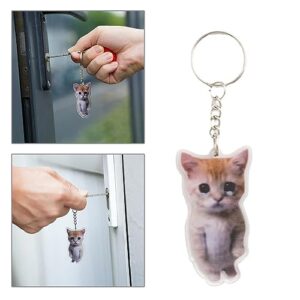 Cute Banana Meme Keychain Students Funny Happy Love Bread Black Chain Small Jewelry Lanyard Phone Pendant Cats