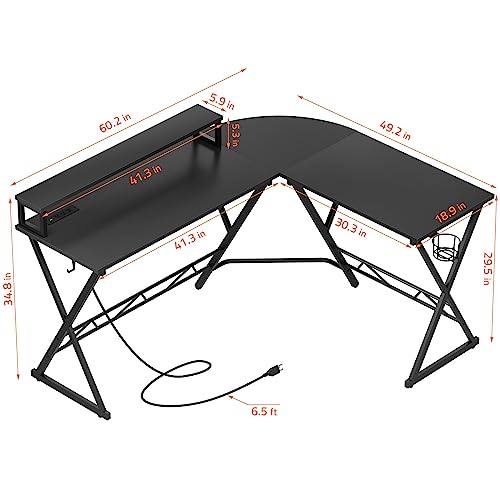 GreenForest Bundles of Computer Desk and L Shaped Desk