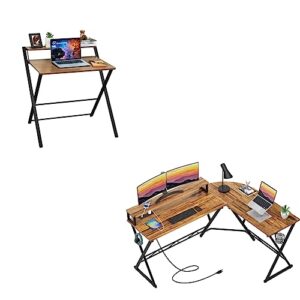 greenforest bundles of computer desk and l shaped desk