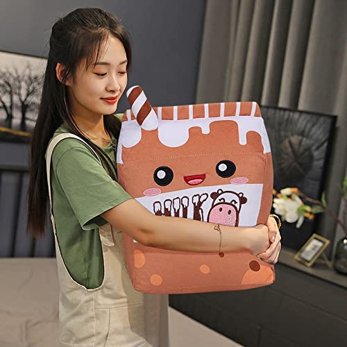 Ditucu Cute Chocolate Milk Plush Pillow Stuffed Animal Toys Kawaii Plushie Cartoon Soft Doll Home Hugging Gifts for Kids Brown 9.8 inch