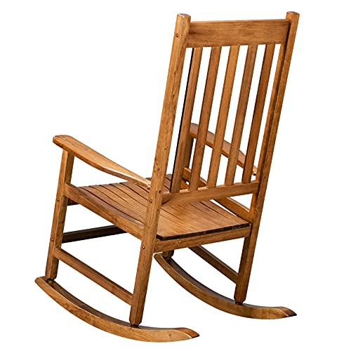 Rocking Chair Outdoor, High Back Rocker Chair with 350Lbs Support, Comfortable Porch Chair for Adults, All-Weather Resistant