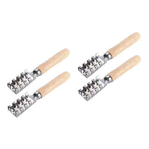 BESTonZON 4 Pcs Japanese Fish Scale Planer Fish Scraper Fish Skin Cleaner Fish Scaler Brush Hand Squeegee Cleaning Tool Vegetable Cleaner Kitchen Tool Seafood Scale Remover Scale Scraper Set