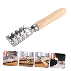 BESTonZON 4 Pcs Japanese Fish Scale Planer Fish Scraper Fish Skin Cleaner Fish Scaler Brush Hand Squeegee Cleaning Tool Vegetable Cleaner Kitchen Tool Seafood Scale Remover Scale Scraper Set