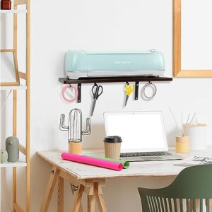 Ackitry Wall Shelf Compatible with Cricut Machines, Cutting Machine Floating Shelf Stand Legs, Accessories Storage Organizer for Cricut Maker 3/Maker/Explore 3/Air 2/Air/One/Joy for Craft Room, Home