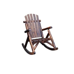 MACGRIP Rocking Chair,Full Solid Wood Frame Patio Rocking Chairs,Sled Style Base Glider Rocker,Suitable for Patio, Garden, Backyard, Porch, Outdoor