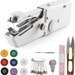 Handheld Sewing Machine, Hand Cordless Sewing Tool Mini Portable Sewing Machine, Essentials for Home Quick Repairing and Stitch Handicrafts