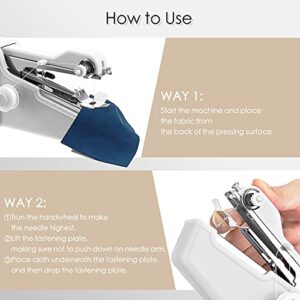 Handheld Sewing Machine, Hand Cordless Sewing Tool Mini Portable Sewing Machine, Essentials for Home Quick Repairing and Stitch Handicrafts