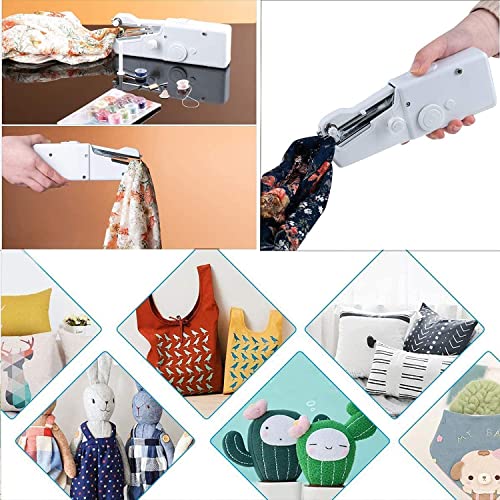 Handheld Sewing Machine, Hand Cordless Sewing Tool Mini Portable Sewing Machine, Essentials for Home Quick Repairing and Stitch Handicrafts