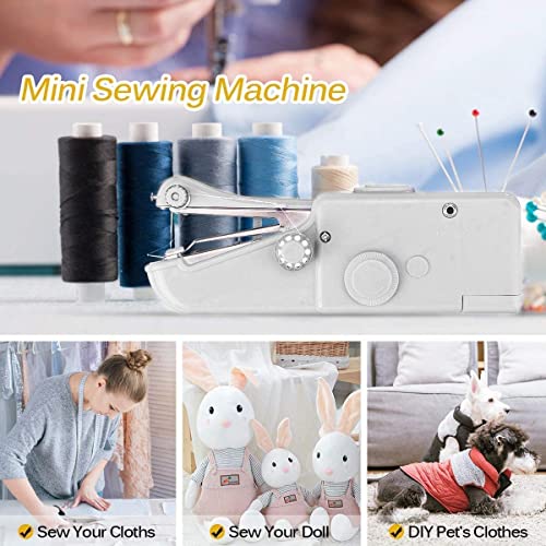 Handheld Sewing Machine, Hand Cordless Sewing Tool Mini Portable Sewing Machine, Essentials for Home Quick Repairing and Stitch Handicrafts