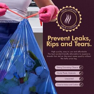 PAMI Recycling Tall 13-Gallon Kitchen Drawstring Trash Bags- Extra-Strong Plastic Garbage Bags [Blue 35 Pack]- Thick Trash Can Liners For Kitchen & Outdoor Bins- 2ft x2ft Unscented Trash Bags