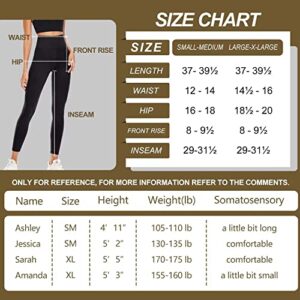 QGGQDD 3 Pack High Waisted Leggings for Women - Black Soft Workout Yoga Athletic Leggings