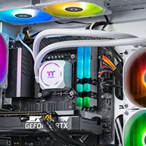 Thermaltake LCGS Glacier 460 AIO Liquid Cooled CPU Gaming Desktop (AMD Ryzen™ 5 5600X 6-core, ToughRam DDR4 3600Mhz 16GB RGB Memory, NVIDIA® GeForce RTX™ 4060, 1TB NVMe M.2, WiFi) S3GL-B550-460-LCS