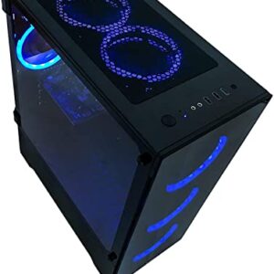 Alarco Gaming PC Desktop Computer Intel 3.70GHz,16GB Ram,512 GB SSD,Windows 11 pro,WiFi Ready,Video Card RX 580 8GB, 6 RGB Fans with Remote