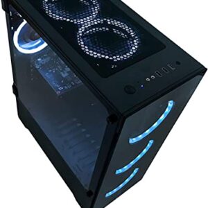 Alarco Gaming PC Desktop Computer Intel 3.70GHz,16GB Ram,512 GB SSD,Windows 11 pro,WiFi Ready,Video Card RX 580 8GB, 6 RGB Fans with Remote