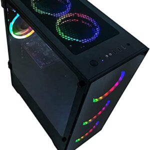 Alarco Gaming PC Desktop Computer Intel 3.70GHz,16GB Ram,512 GB SSD,Windows 11 pro,WiFi Ready,Video Card RX 580 8GB, 6 RGB Fans with Remote