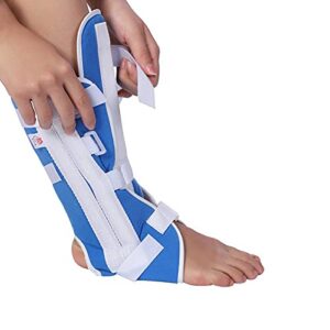 copper compression plantar fasciitis night splint - foot drop, adjustable ankle brace, achilles tendonitis, plantar fasciitis, stroke bone fracture (large)