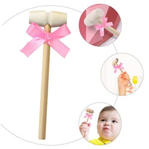 Mini Wooden Hammers 5pcs Wooden Hammer Ornaments Hammer Mini for Cracking Seafood Tool Wood Mallets for Chocolate Wooden Crab Mallets Pink Mini Mallets Wood Cake Mallets