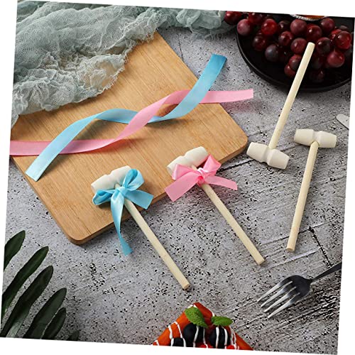 Mini Wooden Hammers 5pcs Wooden Hammer Ornaments Hammer Mini for Cracking Seafood Tool Wood Mallets for Chocolate Wooden Crab Mallets Pink Mini Mallets Wood Cake Mallets