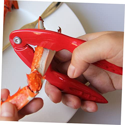 BESTonZON 6 Pcs Crab Clamp Lobster Clip Metal Spoon Stainless Steel Serving Spoons Debarking Tool Crab Tools Metal Nuts Opener Plier Stainless Steel Crab Tool Aluminum Alloy Red Crab Claws