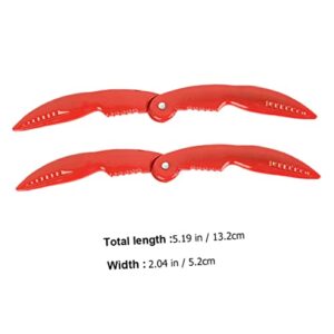 BESTonZON 6 Pcs Crab Clamp Lobster Clip Metal Spoon Stainless Steel Serving Spoons Debarking Tool Crab Tools Metal Nuts Opener Plier Stainless Steel Crab Tool Aluminum Alloy Red Crab Claws