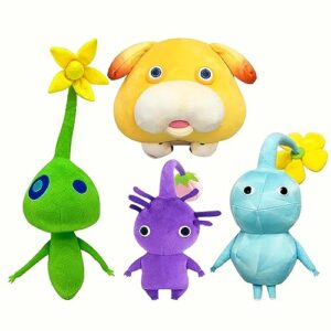 EIGYILJ 4 pcs Pikmin Plush: Adorable Plant-Like Creatures for Fun and Collecting,Soft Stuffed Figure Doll for Kids and Adults