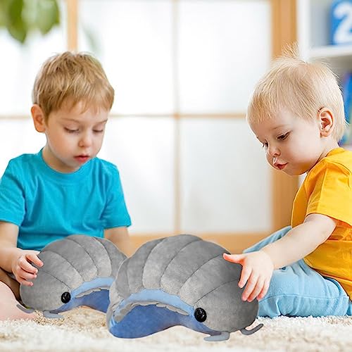 AHXHWKA Insect Plush Toys 12-Inch Pill Bug Stuffed Soft Animals Pillow Plushie Cushion Insect Isopod Doll Kids Toys Girls Boys Gifts