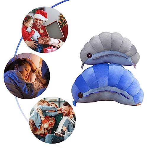 AHXHWKA Insect Plush Toys 12-Inch Pill Bug Stuffed Soft Animals Pillow Plushie Cushion Insect Isopod Doll Kids Toys Girls Boys Gifts