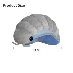 AHXHWKA Insect Plush Toys 12-Inch Pill Bug Stuffed Soft Animals Pillow Plushie Cushion Insect Isopod Doll Kids Toys Girls Boys Gifts