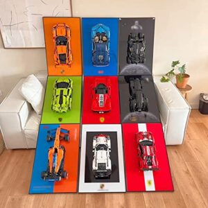 iLuane Display Wallboard for Lego Porsche 911 RSR 42096 Bundle with Lego 42083 Bugatti Chiron, Collectibles Display Wallboard for Building Blocks (Only Display Wallboard)