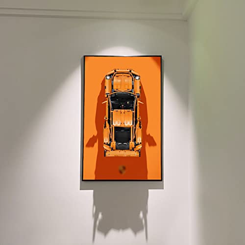 iLuane Display Wallboard for LEGO 42083 Bugatti Chiron Bundle With LEGO 42115 Lamborghini Sián FKP 37 Bundle With LEGO 42056 Porsche 911 GT3 RS Bundle With Lego 42143 Ferrari Daytona SP3 (Only Display