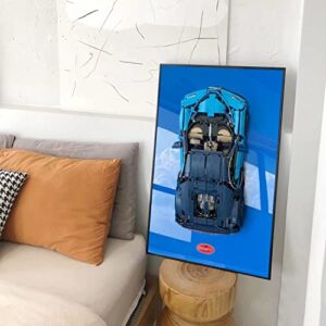 iLuane Display Wallboard for LEGO 42083 Bugatti Chiron Bundle With LEGO 42115 Lamborghini Sián FKP 37 Bundle With LEGO 42056 Porsche 911 GT3 RS Bundle With Lego 42143 Ferrari Daytona SP3 (Only Display