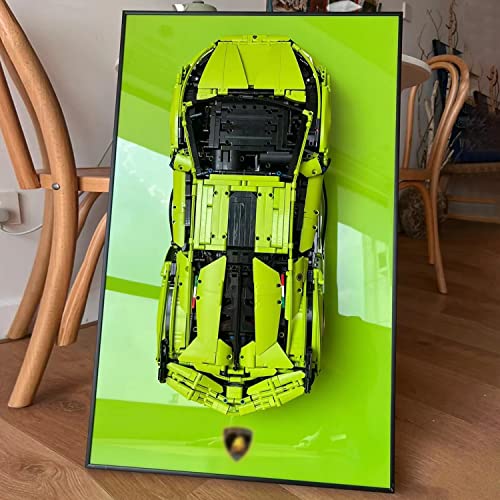 iLuane Display Wallboard for LEGO 42083 Bugatti Chiron Bundle With LEGO 42115 Lamborghini Sián FKP 37 Bundle With LEGO 42056 Porsche 911 GT3 RS Bundle With Lego 42143 Ferrari Daytona SP3 (Only Display