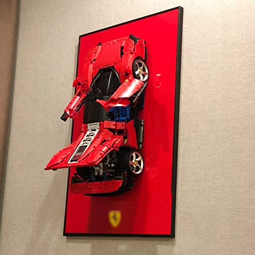 iLuane Display Wallboard for LEGO 42083 Bugatti Chiron Bundle With LEGO 42115 Lamborghini Sián FKP 37 Bundle With LEGO 42056 Porsche 911 GT3 RS Bundle With Lego 42143 Ferrari Daytona SP3 (Only Display