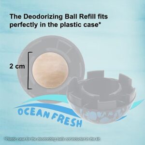 Eco-Fused Sneaker Ball Deodorizer Refills - 8 Pack Air Freshener Ball Replacement - Great for Homes, Offices,Cars, Sneakers, Mens Shoes, Lockers, Gym Bag - Ocean Fresh - Holder Case Sold Separately