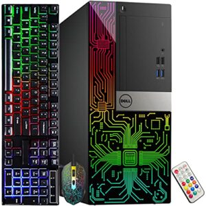 dell gaming pc optiplex 3040 tower desktop computer - intel core i7 6th gen (3.4ghz) - geforce gtx 1660 super 6gb gddr6-16gb ram - 1tb ssd - windows 10 pro - wi-fi - keyboard & mouse - hdmi (renewed)