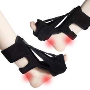 2 pack plantar fasciitis relief night splint, upgrade 3 adjustable foot brace plantar fasciitis night splint, foot drop orthotic brace, fit women men plantar fasciitis relief heel achilles pain