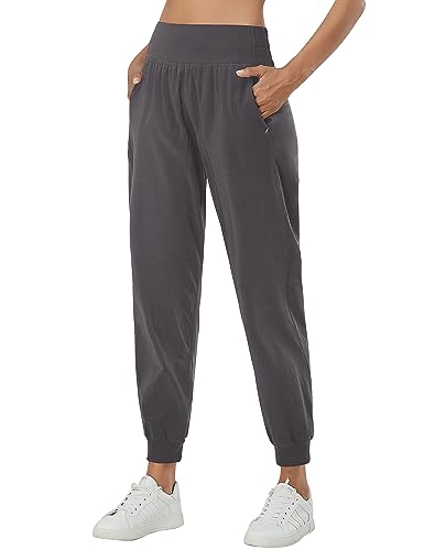 BMJL Women's Joggers Pants High Waisted Workout Hiking Lounge Pants with Pockets for Running Yoga 2023(M,Grey)