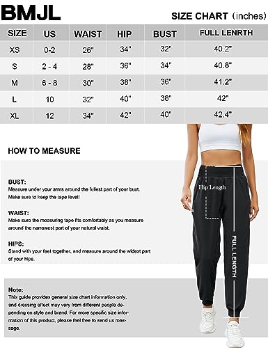 BMJL Women's Joggers Pants High Waisted Workout Hiking Lounge Pants with Pockets for Running Yoga 2023(M,Grey)