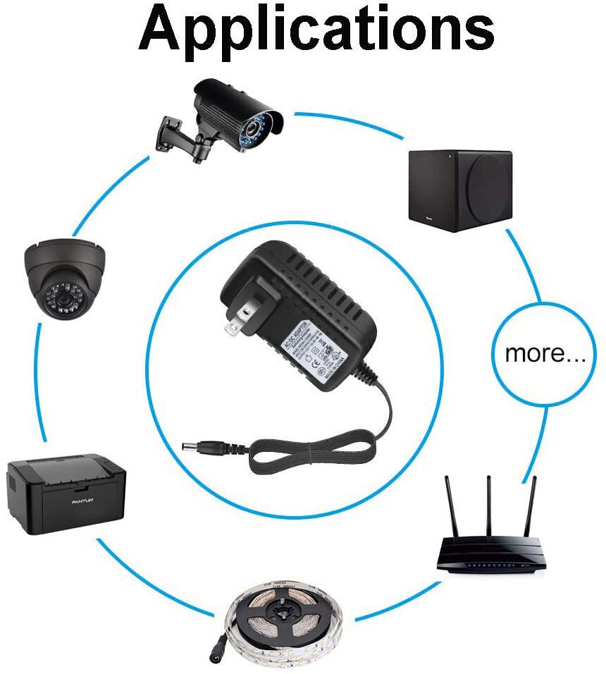 DKKPIA AC/DC Adapter for Hitachi Digital 8 Hi8 8mm Video Camcorder VHSC Camera VM-H37 VM-H37A VM-H37E VM-H38 VM-H38A VM-H38E VM-H39 VM-H39A VM-H39E VM-E130A (Note: This Replacement Power Adapter is