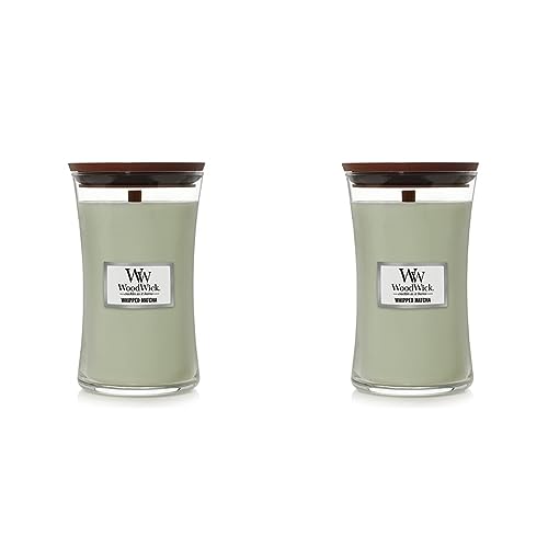 WoodWick Large Hourglass Candle, Whipped Matcha, 21.5 oz,Medium Green (Pack of 2)