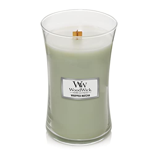 WoodWick Large Hourglass Candle, Whipped Matcha, 21.5 oz,Medium Green (Pack of 2)